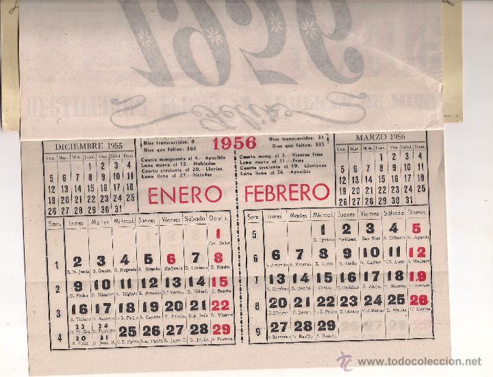 calendario para el año 1956 - paisaje ( publi : - Comprar Calendarios ...