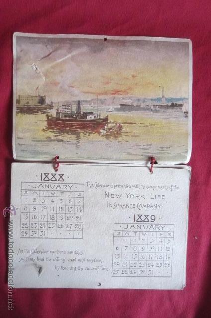 calendario - the new york calendar - 1888-1889 - Comprar Calendarios ...