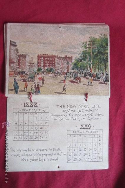 calendario - the new york calendar - 1888-1889 - Comprar Calendarios ...