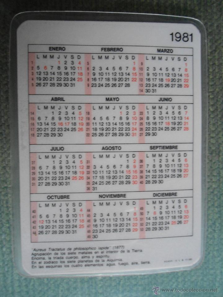 antiguo calendario hoechst - año 1981 - Comprar Calendarios antiguos en ...