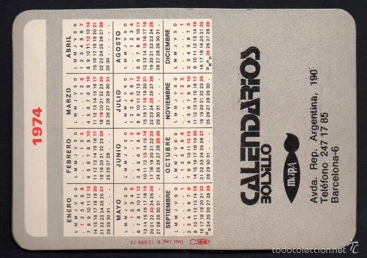 calendario de bolsillo, calendarios mapa, 1974, - Comprar Calendarios ...