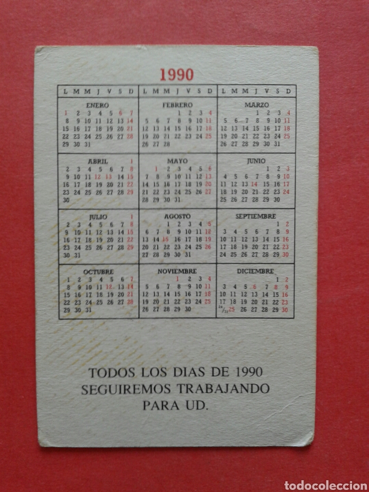 calendario emasagra 1990 - Comprar Calendarios antiguos en ...