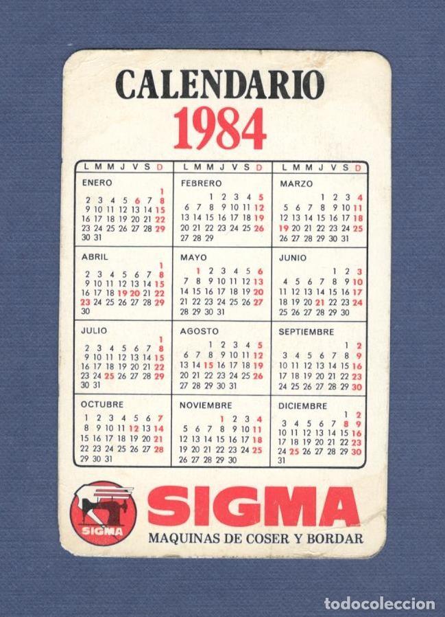 calendario de bolsillo año 1984 - sigma (maquin - Comprar Calendarios ...