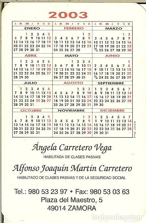 2 calendarios publicitario - 2003 - zamora - Comprar Calendarios ...
