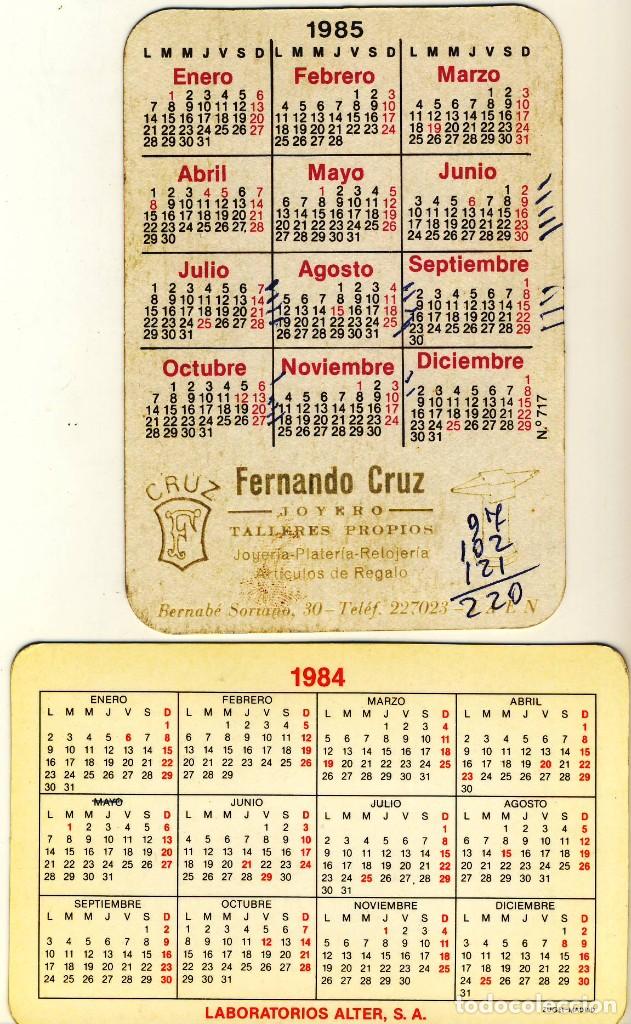 dos calendarios de 1984 y 1985.- - Comprar Calendarios antiguos en ...