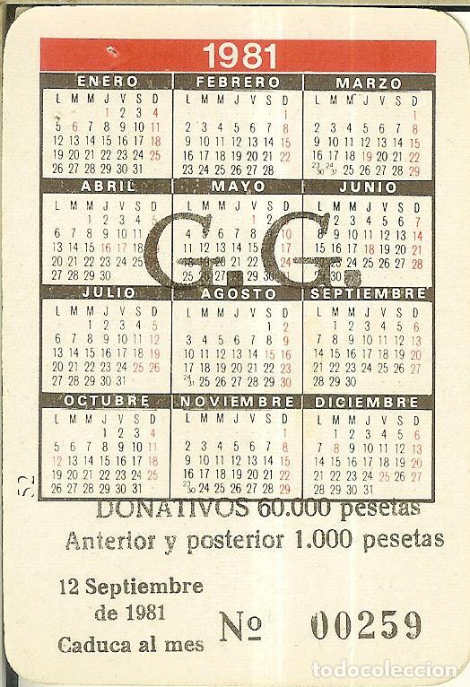 calendario de bolsillo - 1981 - Comprar Calendarios antiguos en ...