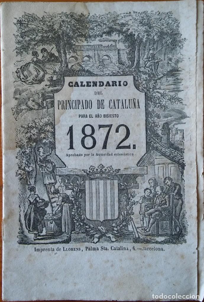 calendario del principado de cataluña, 1872 - Comprar Calendarios ...