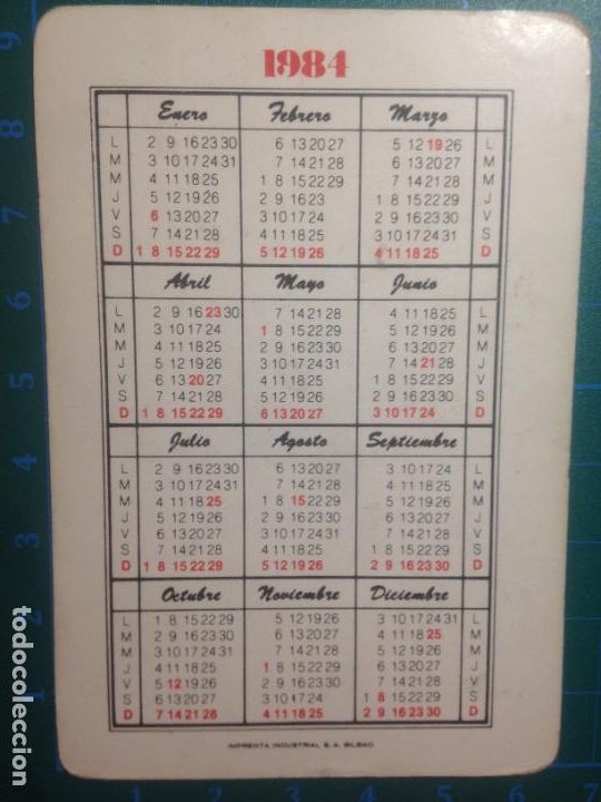 calendario publicidad 1984 iberduero . imprenta - Comprar Calendarios ...