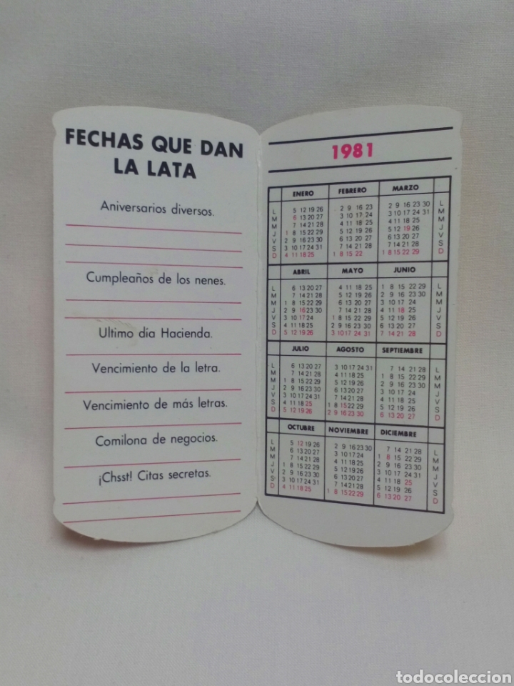calendario 1981 schweppes - Comprar Calendarios antiguos en ...