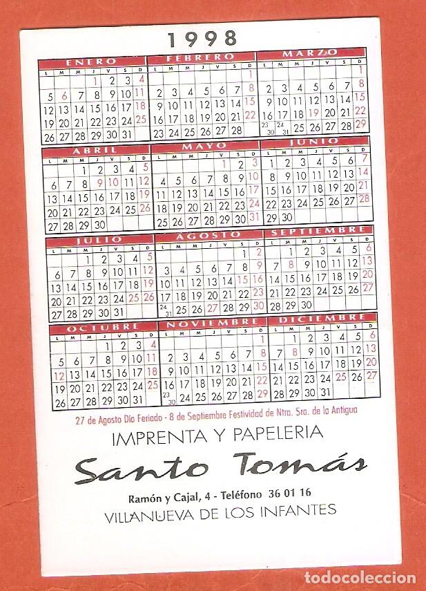 calendario bolsillo año 1998 imprenta y papeler - Comprar Calendarios ...