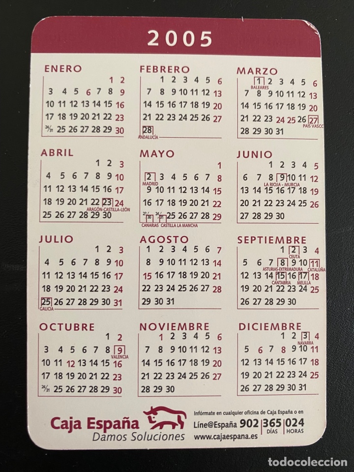 calendario caja españa 2005 - Comprar Calendarios antiguos en ...