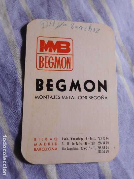 antiguo calendario mmb begmon. montajes metalic - Compra venta en ...
