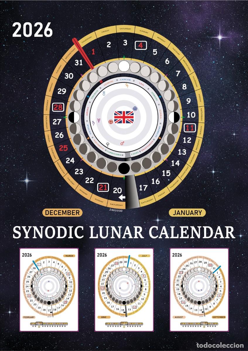 synodic lunar calendar- calendario lunar sinódi - Compra venta en ...