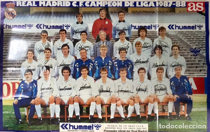 poster real madrid campeon de liga 1987 1988 - - Comprar Carteles de ...