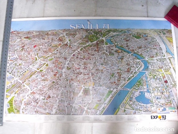 cartel: sevilla. expo´92. mapa / plano. diseño/ - Comprar en ...