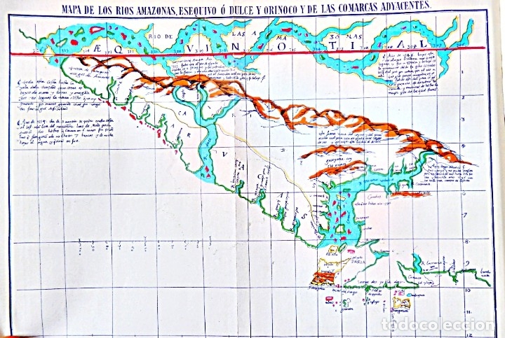 cartel mapa del rio amazonas, esequivo y del or - Comprar en ...