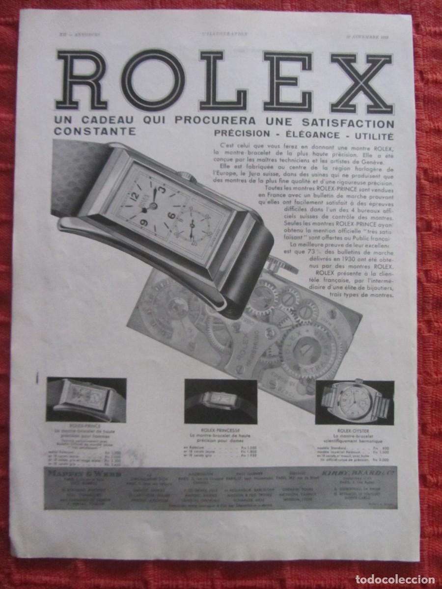 lámina relojes rolex . revista l'illustratión 1 - Compra venta en ...