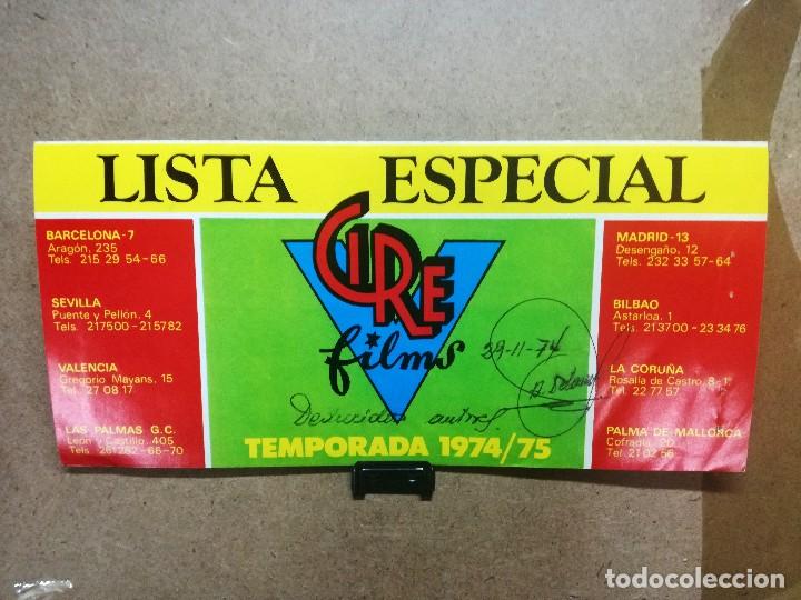 lista de material.cire films 1974,furia español - Comprar Guías ...