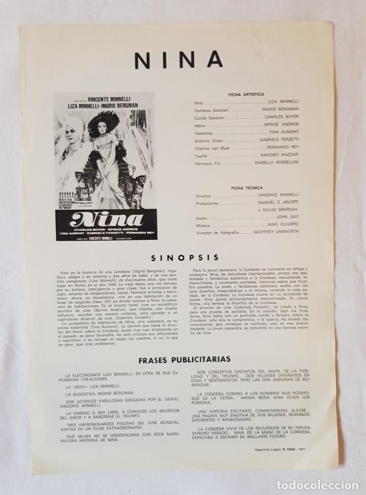 ficha técnica ”nina” 1977. liza minelli-ingrid - Buy Pressbooks at ...