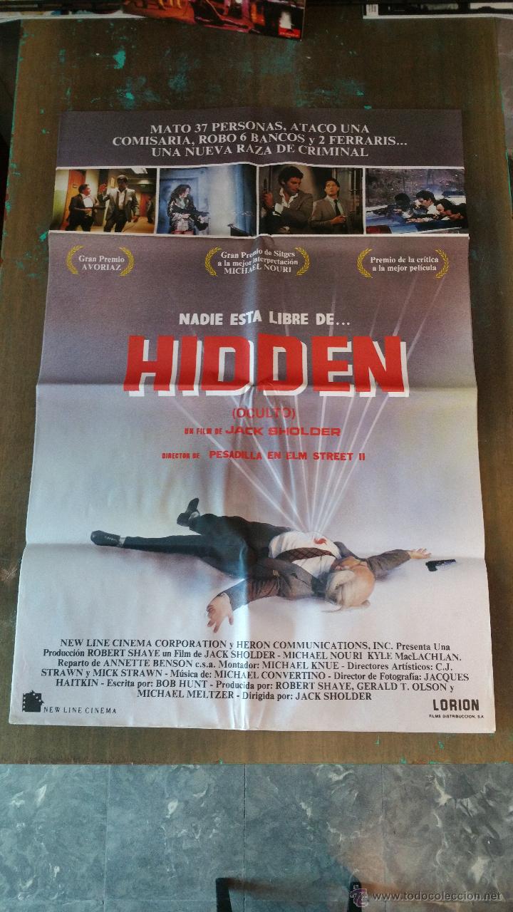 póster original del estreno de la película hidd - Comprar Carteles y ...