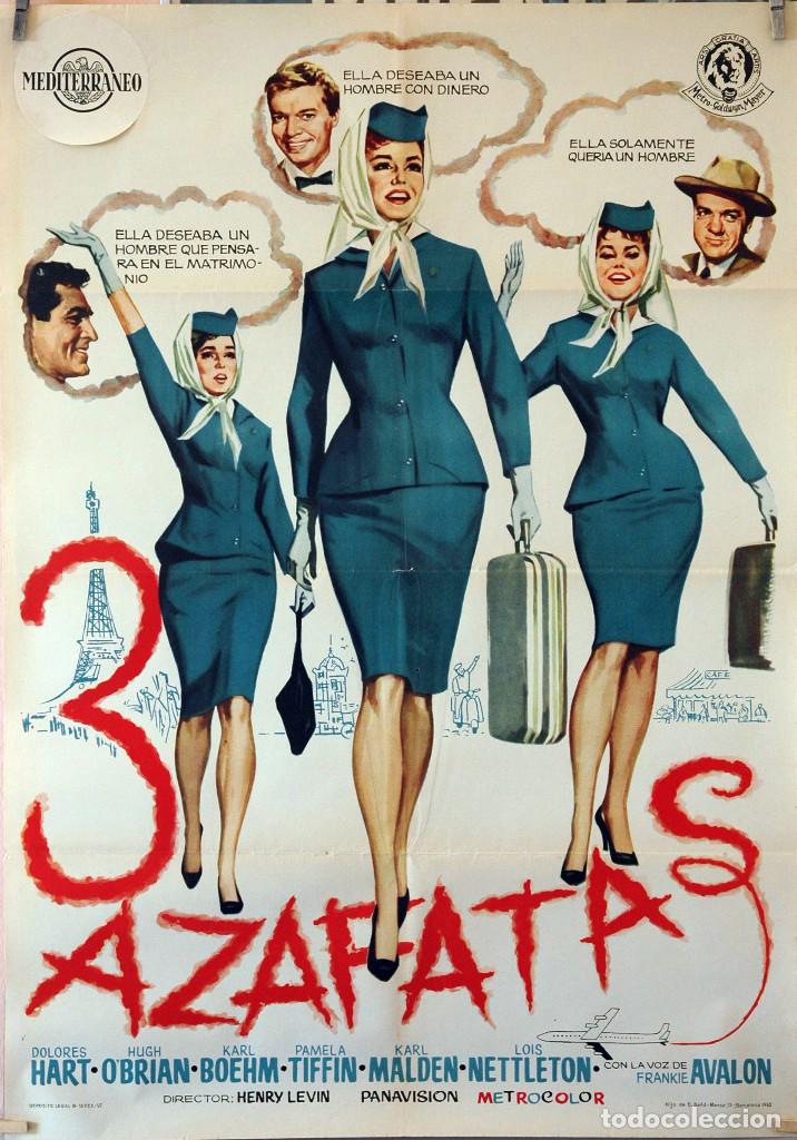 3 azafatas. karl malden. cartel original 1963. - Comprar Carteles y ...