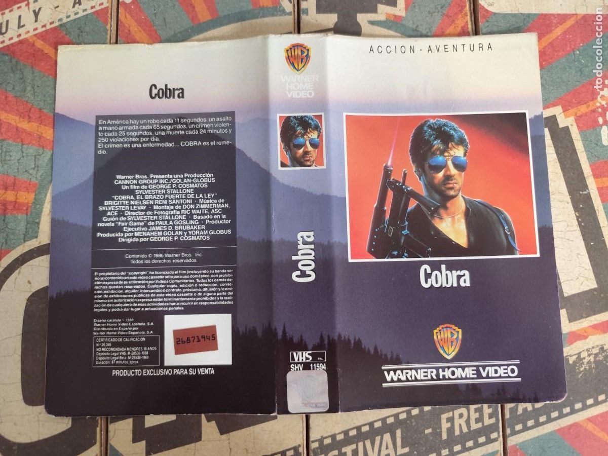 caratula vhs cobra . - Compra venta en todocoleccion
