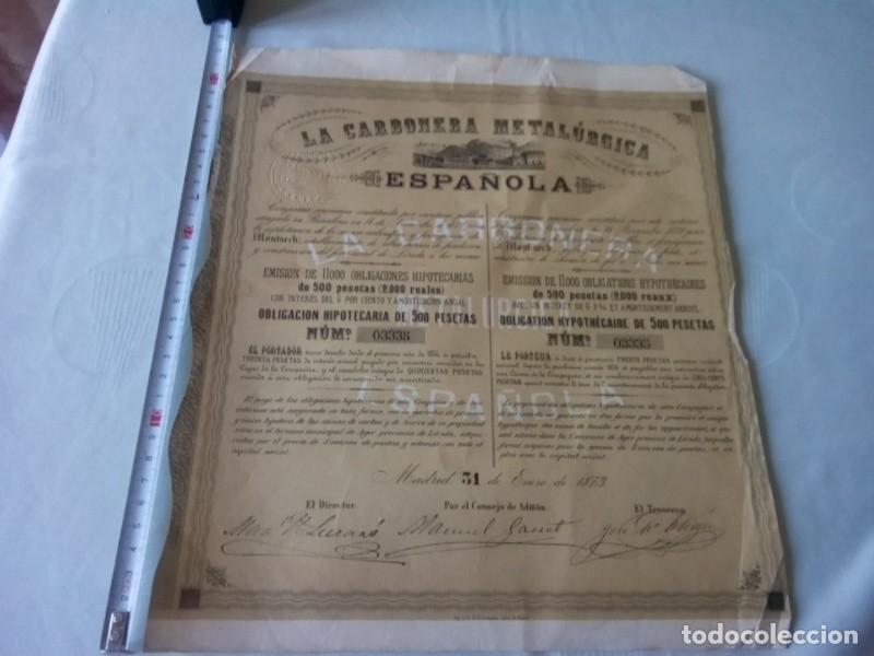 madrid 1873 , accion-obligacion la carbonera me - Compra venta en ...