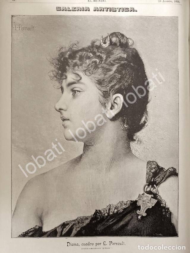 grabado antiguo 1895 de leon bazille perrault.. - Compra venta en ...
