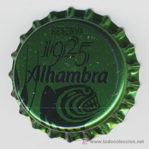 chapa cerveza alhambra reserva , verde 1925 , - Comprar Coleccionismo ...