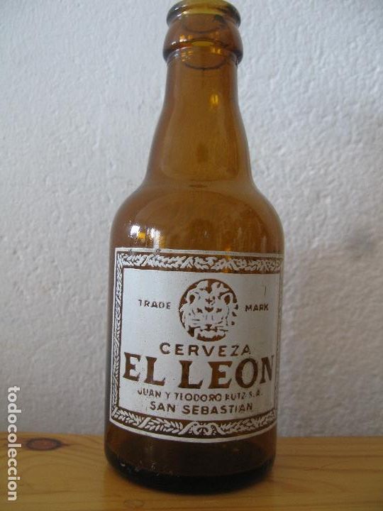 botella cerveza - el león - quinto - Compra venta en todocoleccion