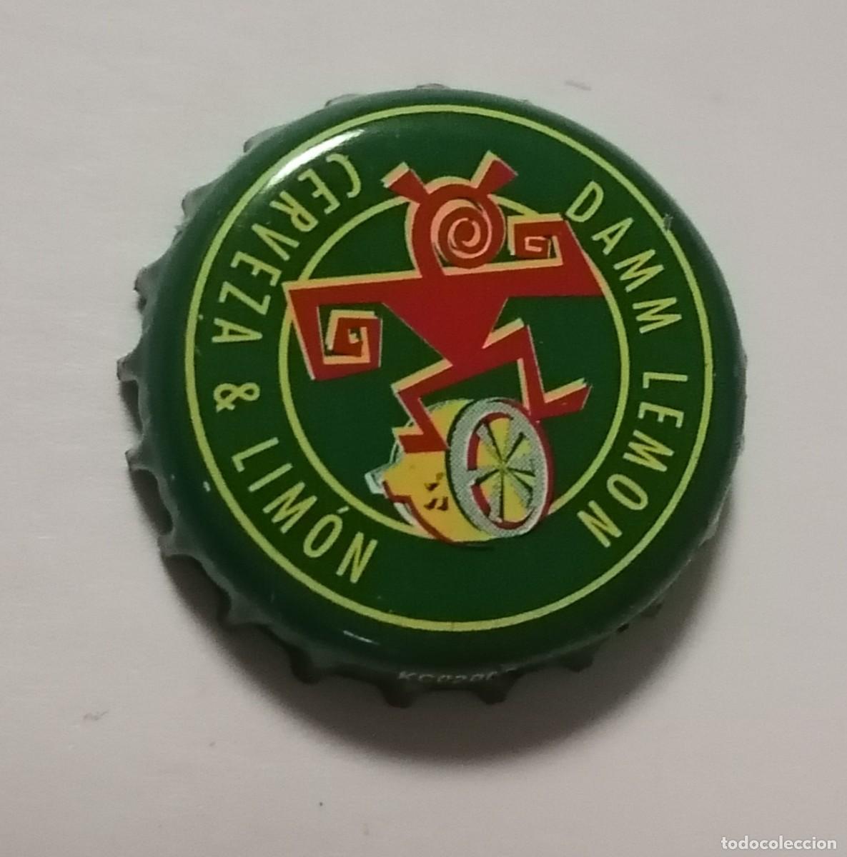 chapa damm lemon crown cap tapon corona - Compra venta en todocoleccion