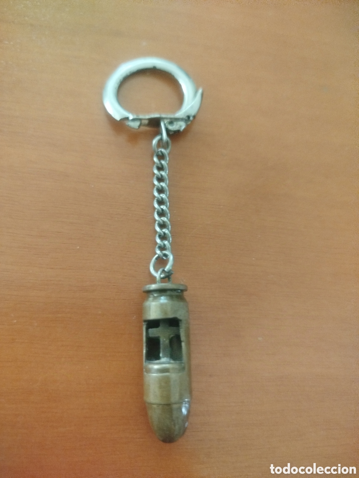 antiguo llavero coleccion bala con cruz - Compra venta en todocoleccion