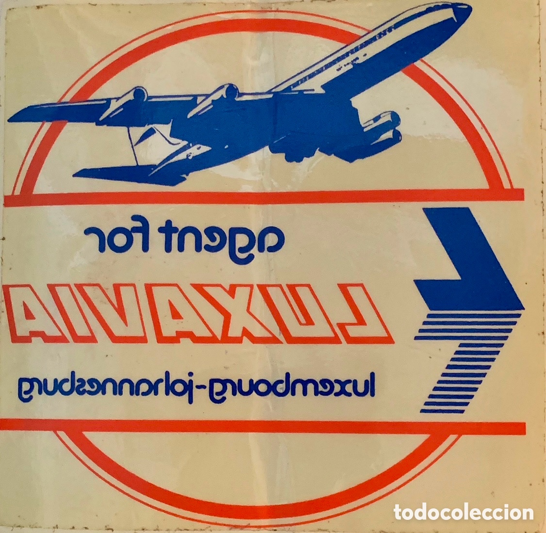 pegatina vinilo. luxavia. líneas aéreas. años 7 - Compra venta en ...