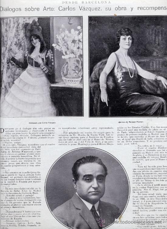 carlos vazquez 1927 su obra pintor 2 hojas revi - Compra venta en ...