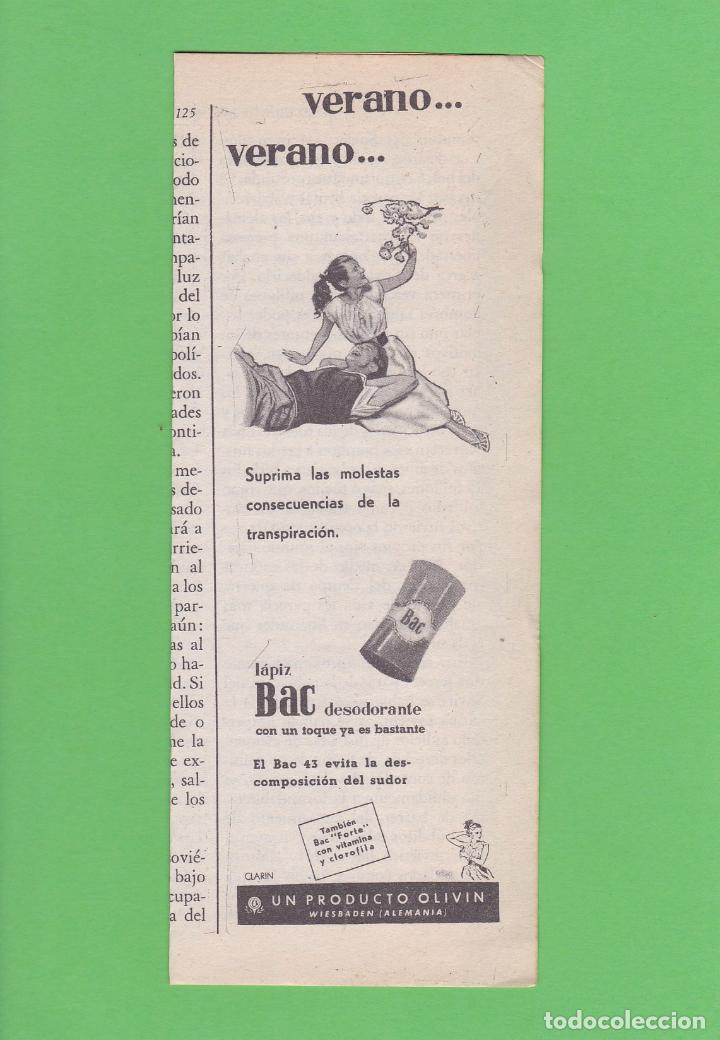 publicidad 1954. anuncio lapiz bac desodorante. - Compra venta en ...