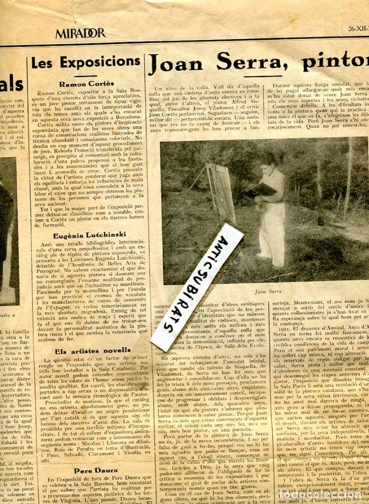 periodico 1934 pintor joan juan serra pere daur - Compra venta en ...