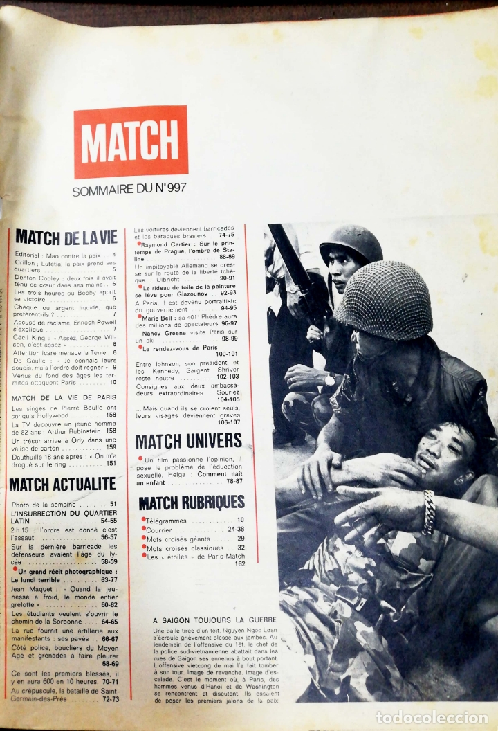 paris match. revista historica. mayo 1968. sobr - Comprar Otras ...