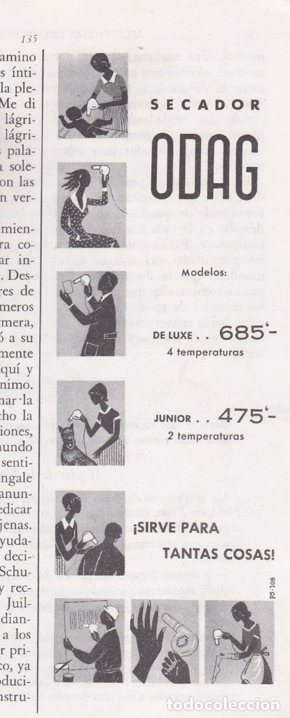 publicidad t 1961. anuncio secador odag - Buy Other modern magazines ...