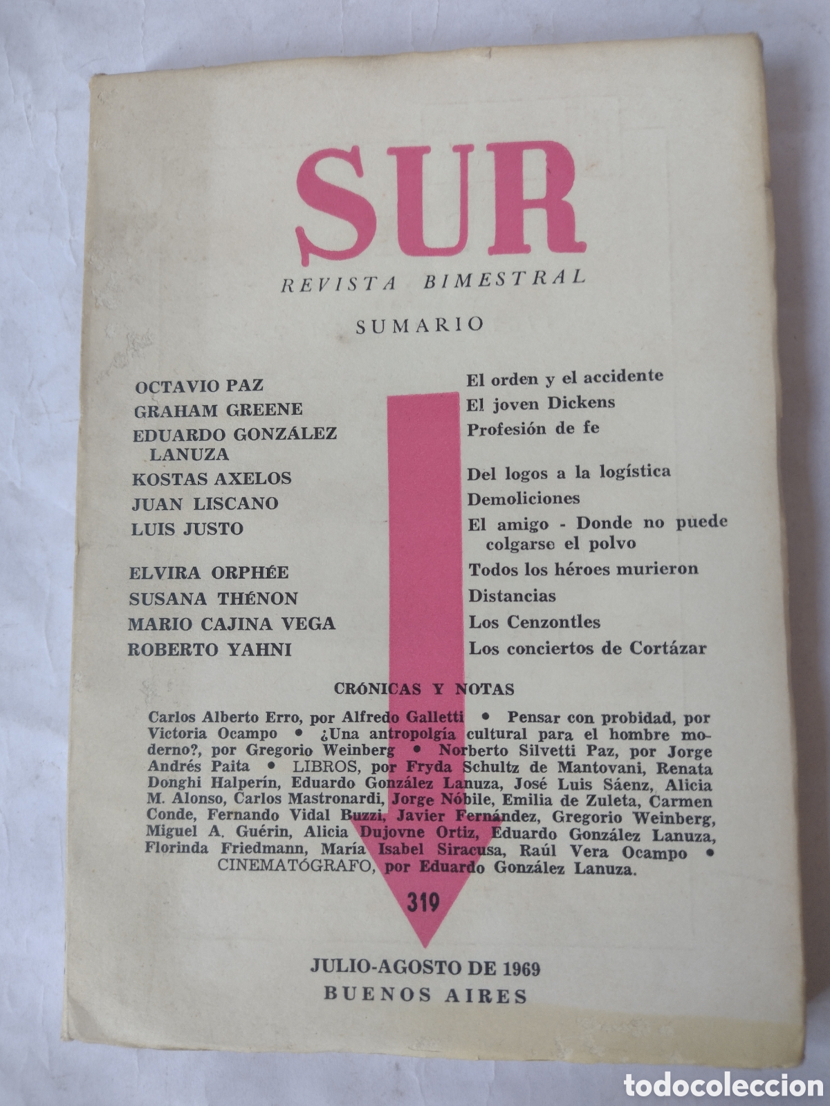 revista sur 319. julio y agosto de 1969. octavi - Compra venta en ...
