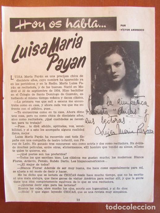 recorte revista chicas. luisa maría payán - Buy Other modern magazines ...