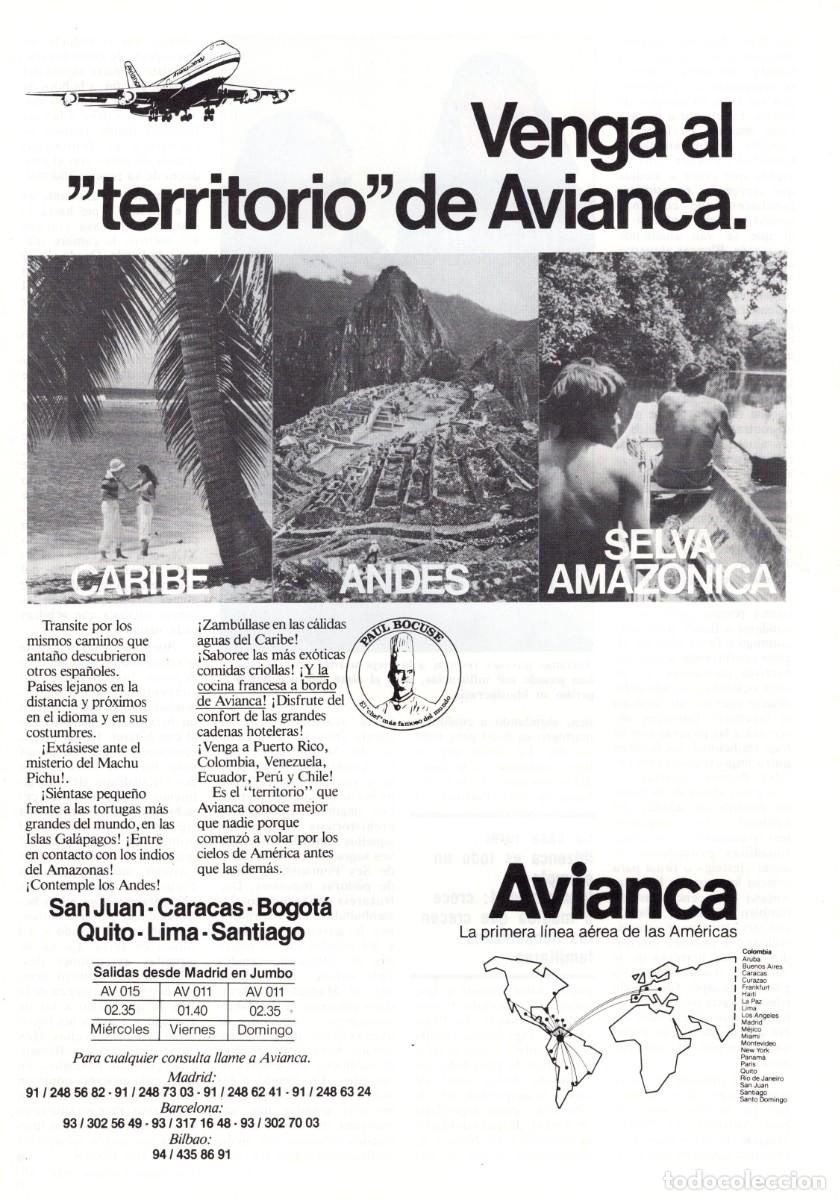 hoja publicidad. revista viajar. avianca. venga - Compra venta en ...