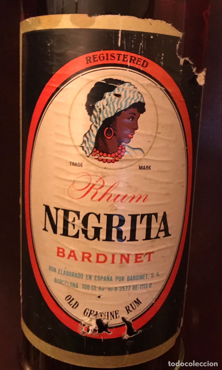 antigua botella ron negrita bardinet barcelona - Comprar Coleccionismo ...