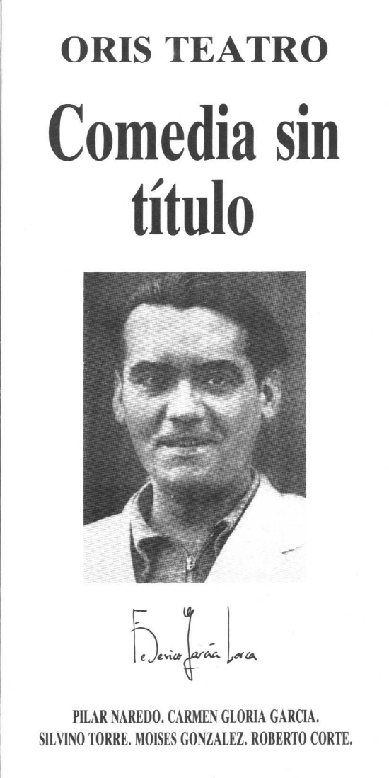 programa teatro comedia sin título, de federico - Comprar Documentos ...
