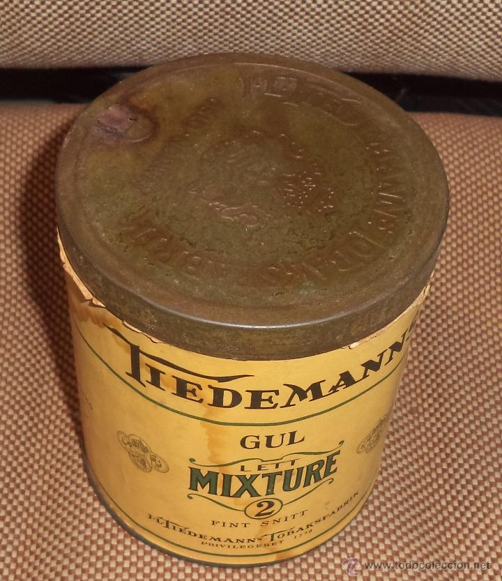 caja de lata de tabaco. tiedemanns. gul. lett m - Comprar en ...