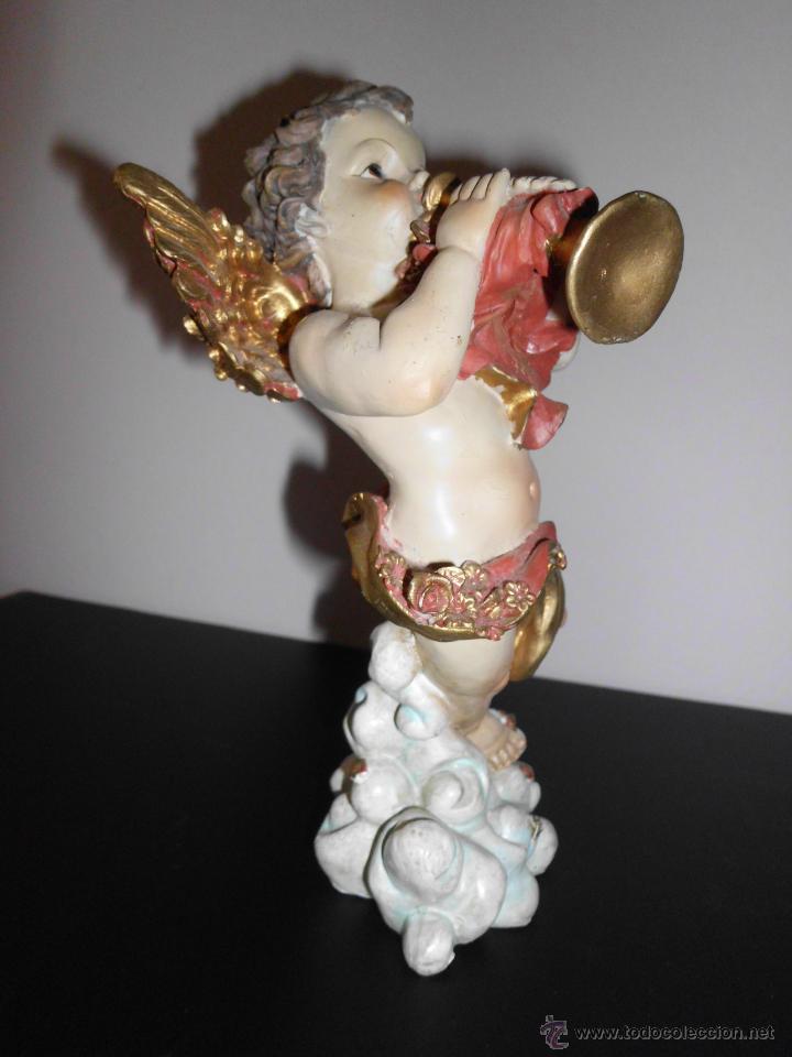 angelito con trompeta pintado a mano - Comprar en todocoleccion - 51741308