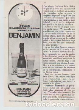 anuncio publicidad cava benjamin de codorniu-ed - Compra venta en ...