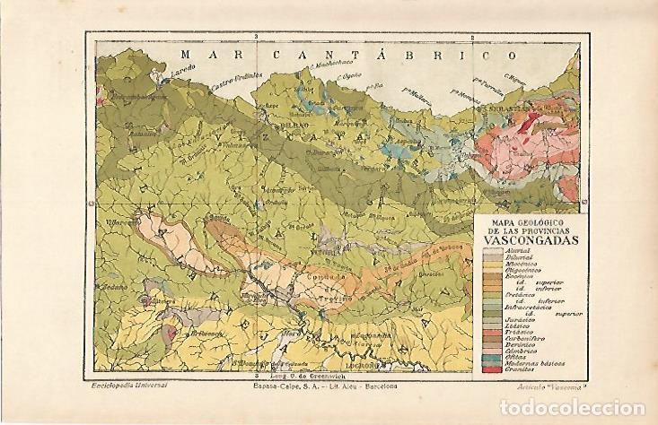 lamina espasa 5907: mapa geologico del pais vas - Compra venta en ...