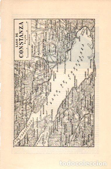 lamina v31006: mapa del lago de constanza - Compra venta en todocoleccion