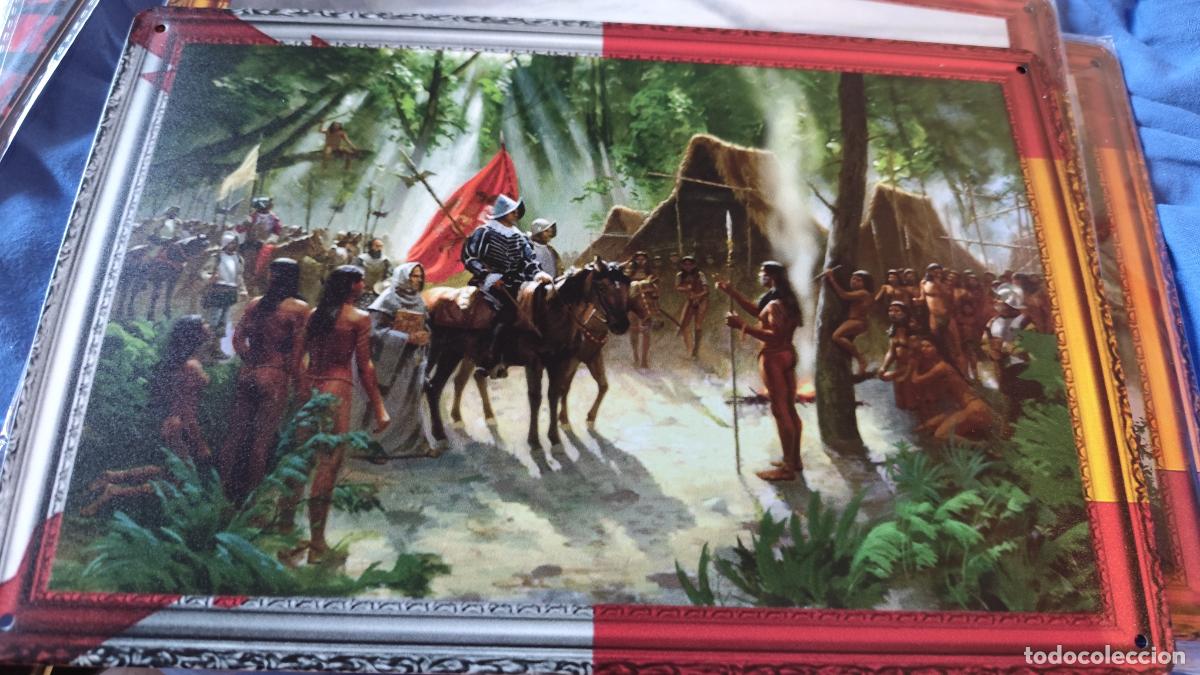 placa metal conquista española méxico hernán co - Compra venta en ...