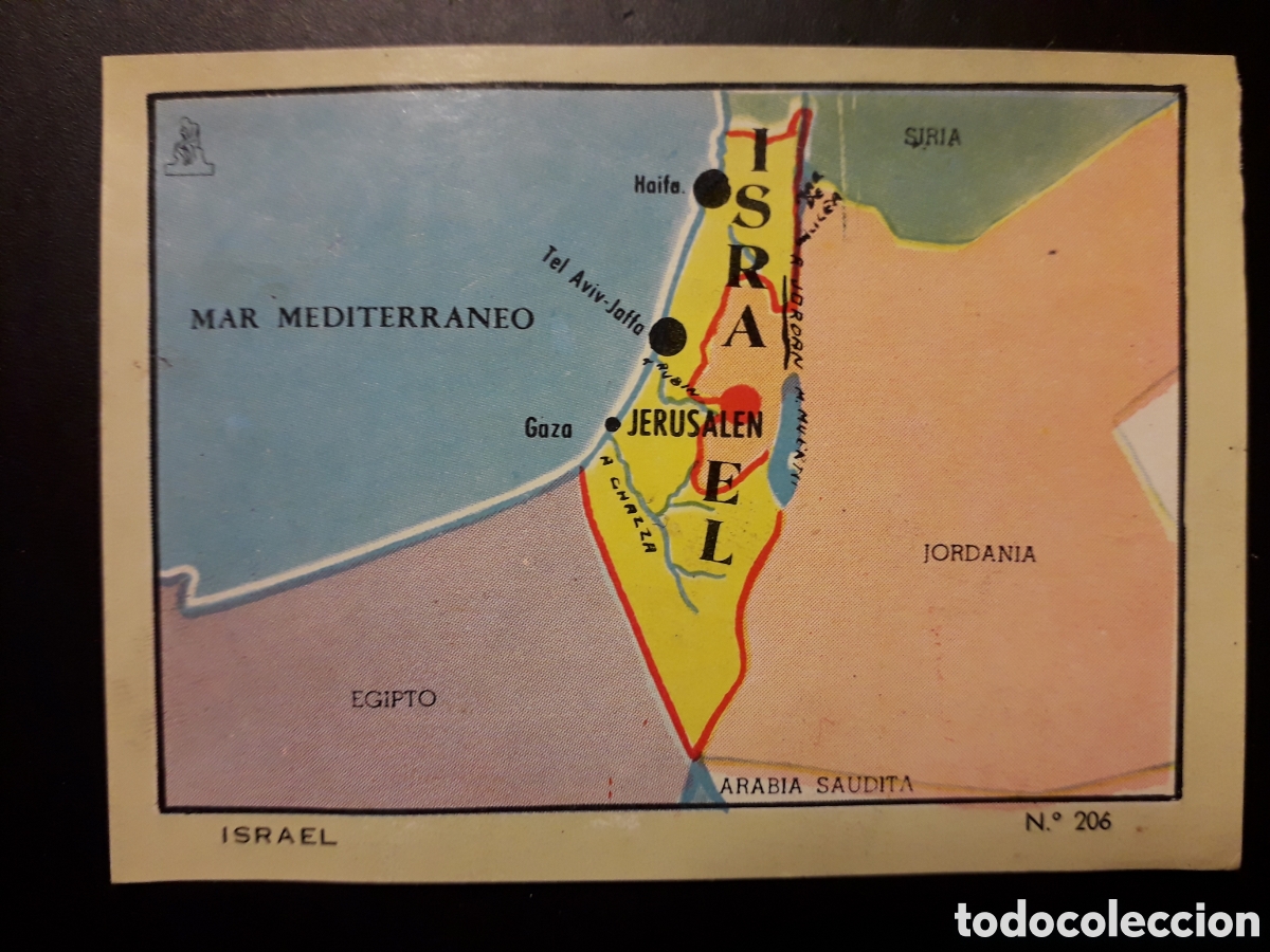 israel mapa, n° 206 colección universal 1962 de - Compra venta en ...